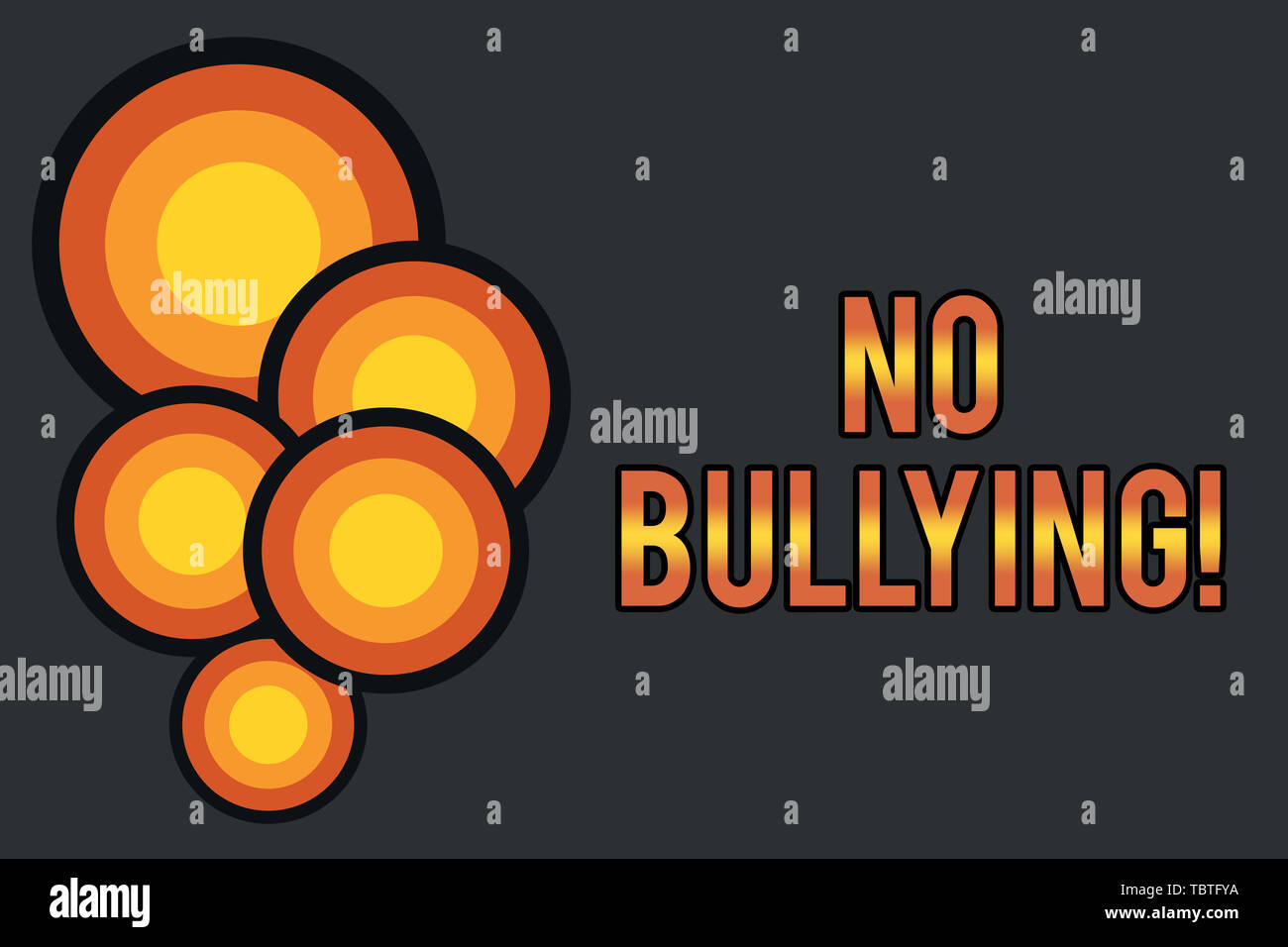 Text sign showing No Bullying. Business photo showcasing stop ...