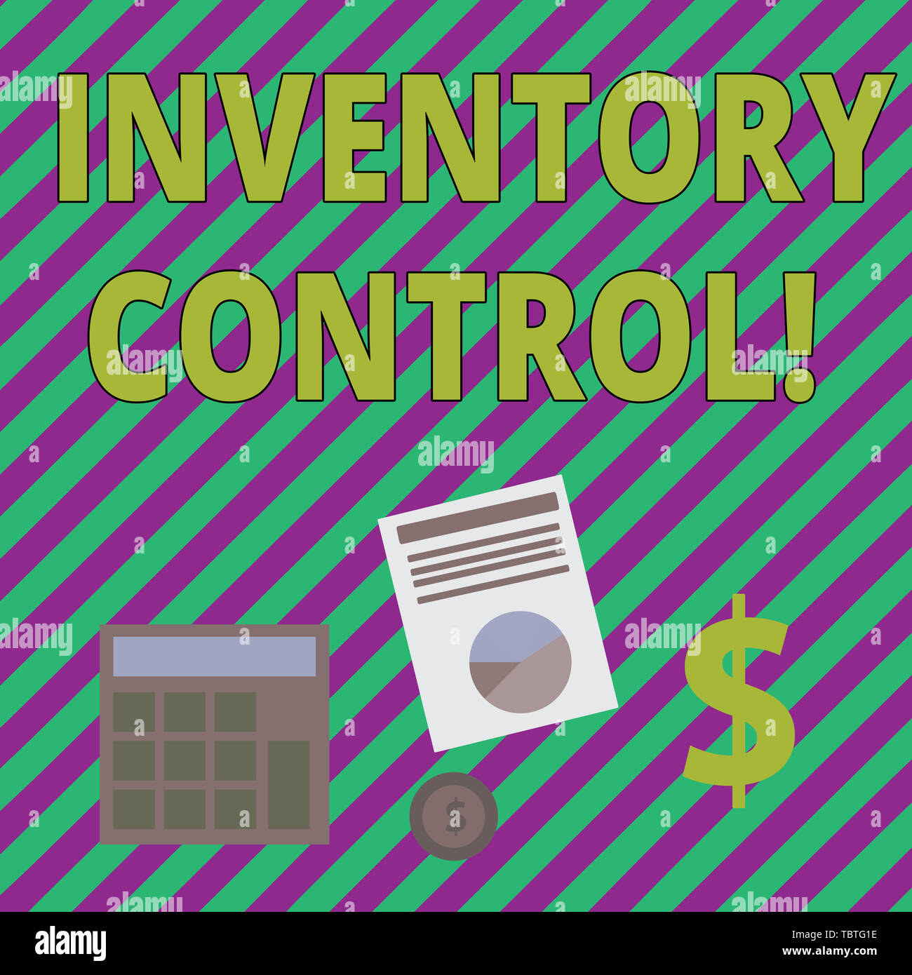 Writing note showing Inventory Control. Business concept for regulating ...
