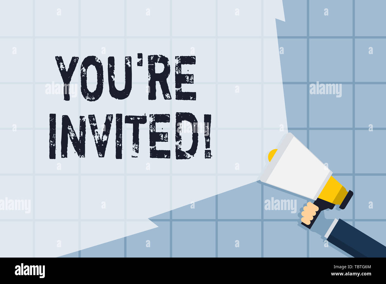 Conceptual hand writing showing You Re Invited. Concept meaning make a ...