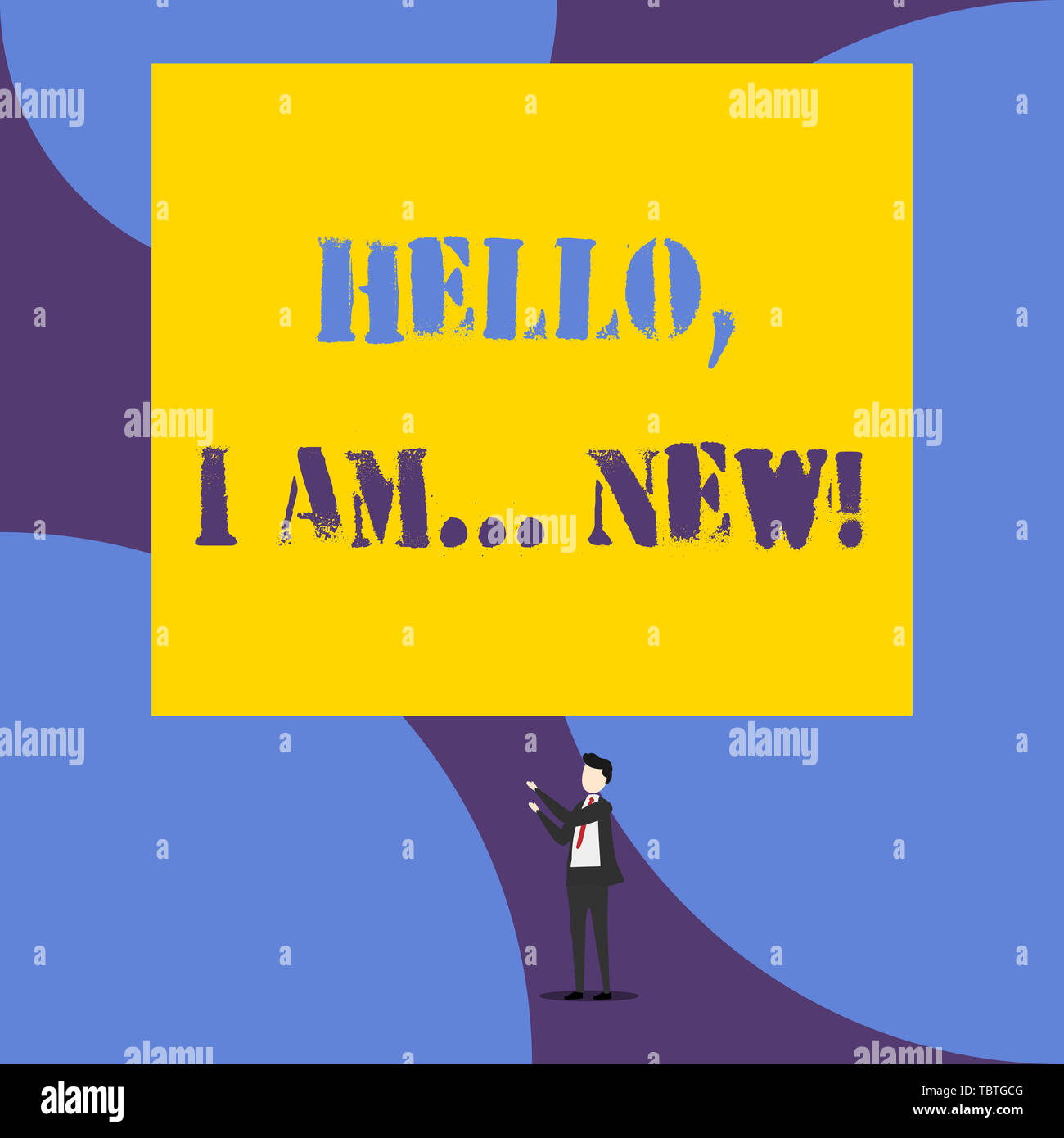 Text sign showing Hello I Am New. Business photo showcasing used ...