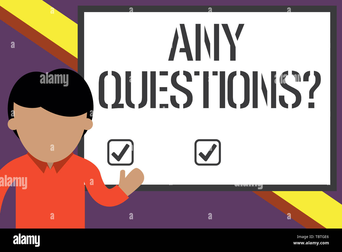 Writing note showing Any Questions Question. Business concept for you ...