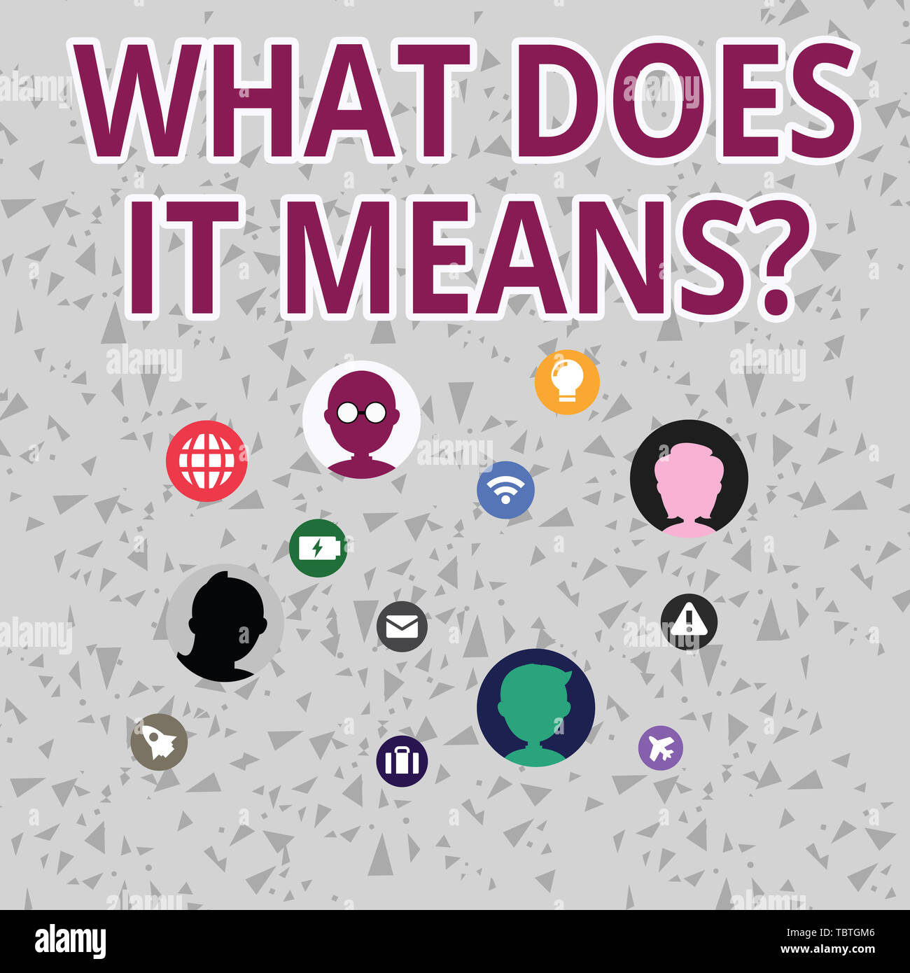 Word writing text What Does It Means Question. Business photo ...