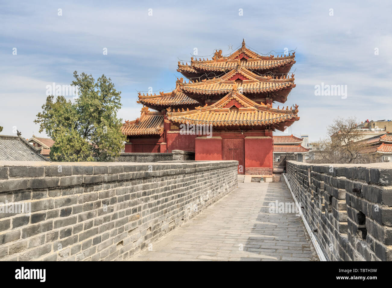Dai Temple Corner Tower, Tai'an, Shandong Province Stock Photo - Alamy