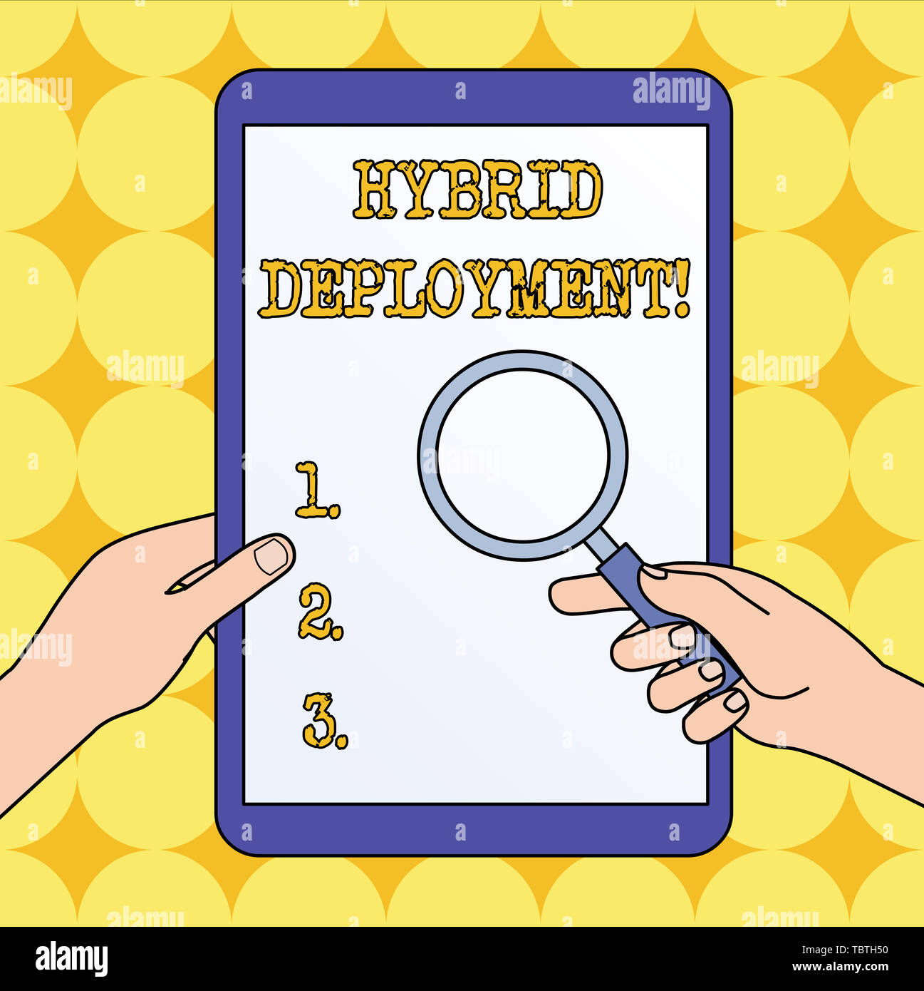 Text sign showing Hybrid Deployment. Business photo text a combination ...