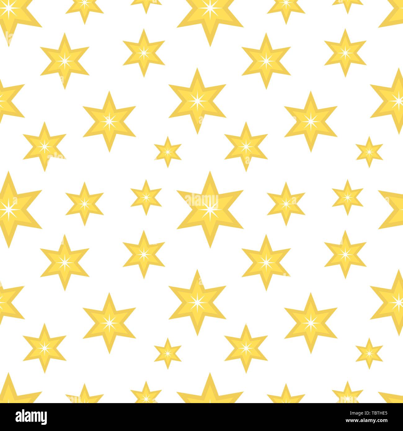 Golden stars Christmas seamless pattern. Vector illustration Stock ...
