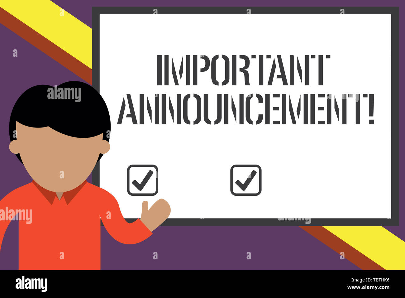 Writing note showing Important Announcement. Business concept for ...