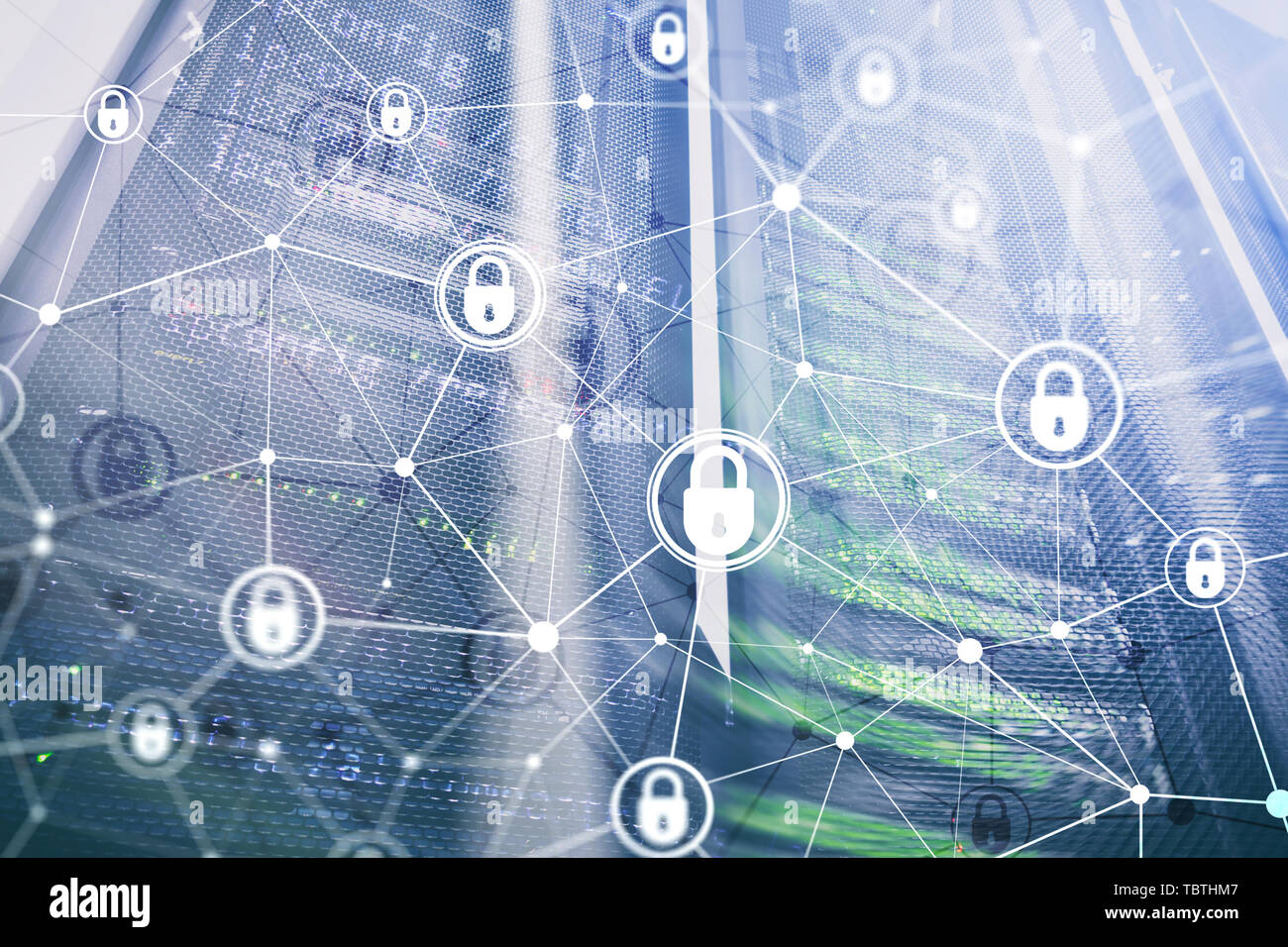 Cyber security, information privacy, data protection concept on modern ...