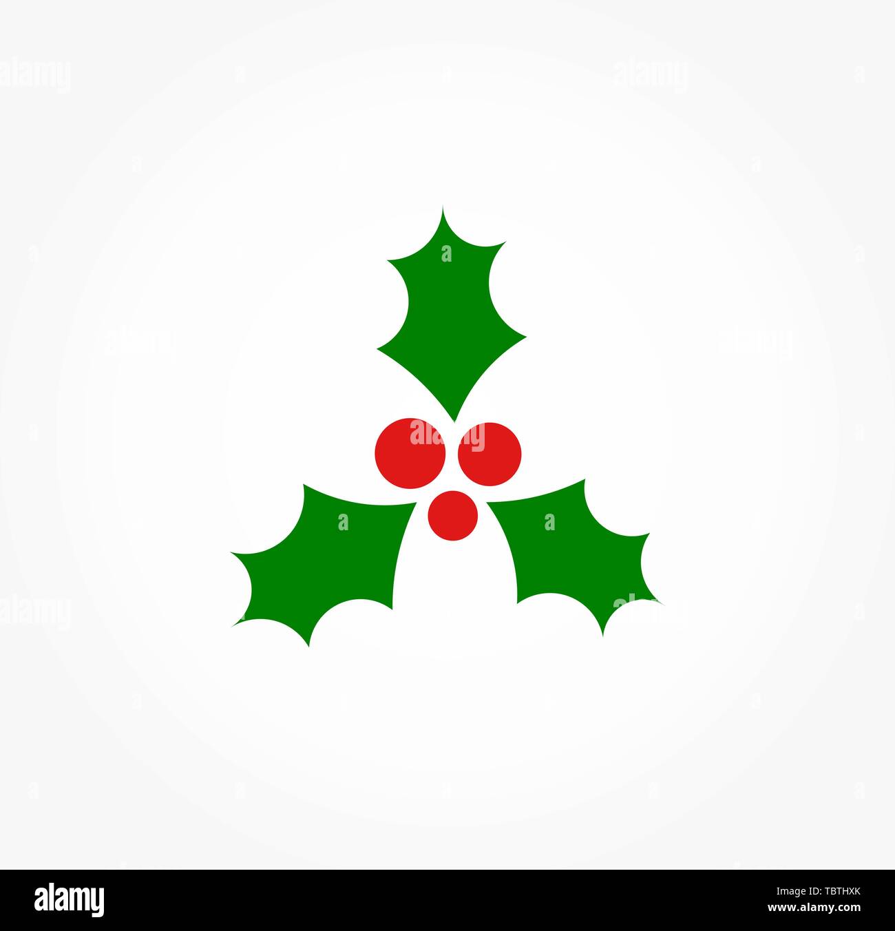 Cute little Christmas holly icon illustration Stock Vector Image & Art ...