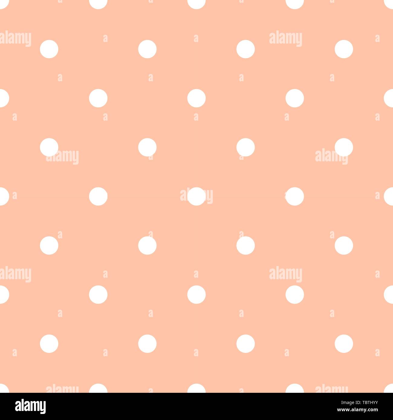 Polka dots pink pattern. Vector illustration Stock Vector Image & Art ...