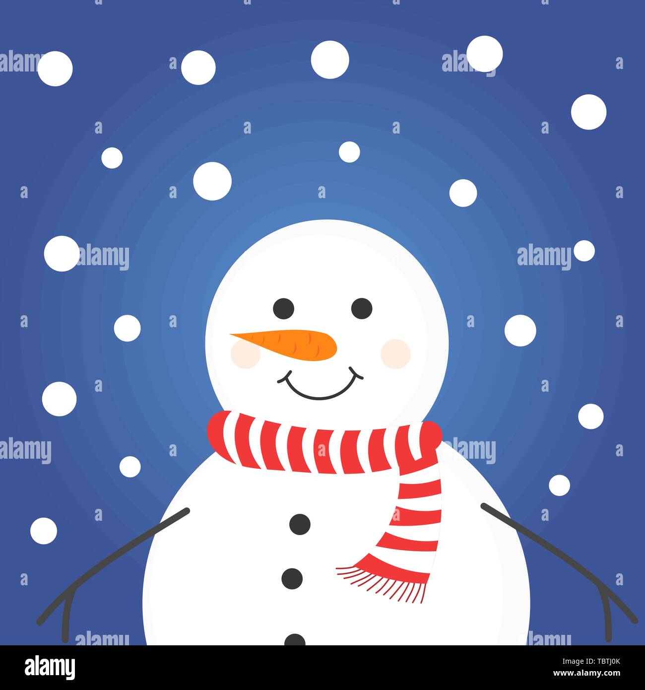 Snowman in scarf. Winter illustration Stock Vector Image & Art - Alamy