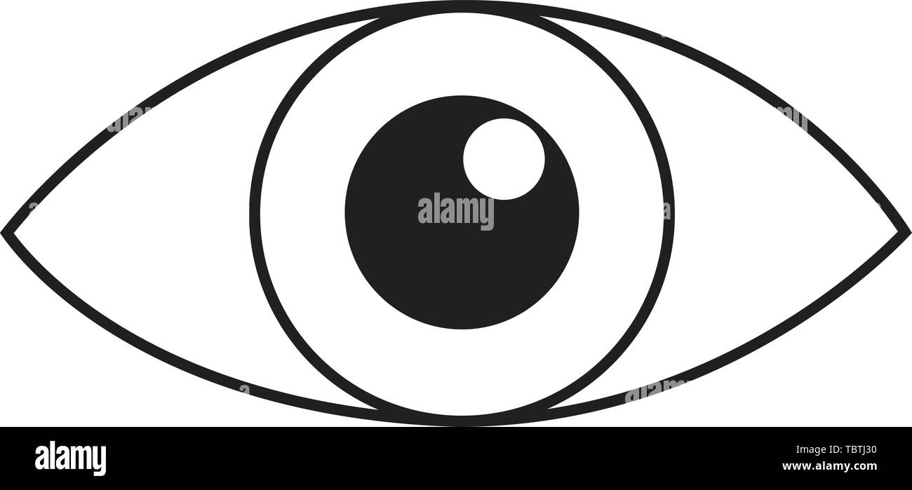 Eye line icon vector isolated on white Stock Vector Image & Art - Alamy