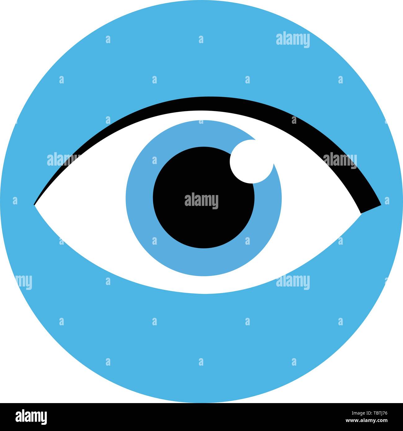 Vector eye icon isolated on white background Stock Vector Image & Art ...