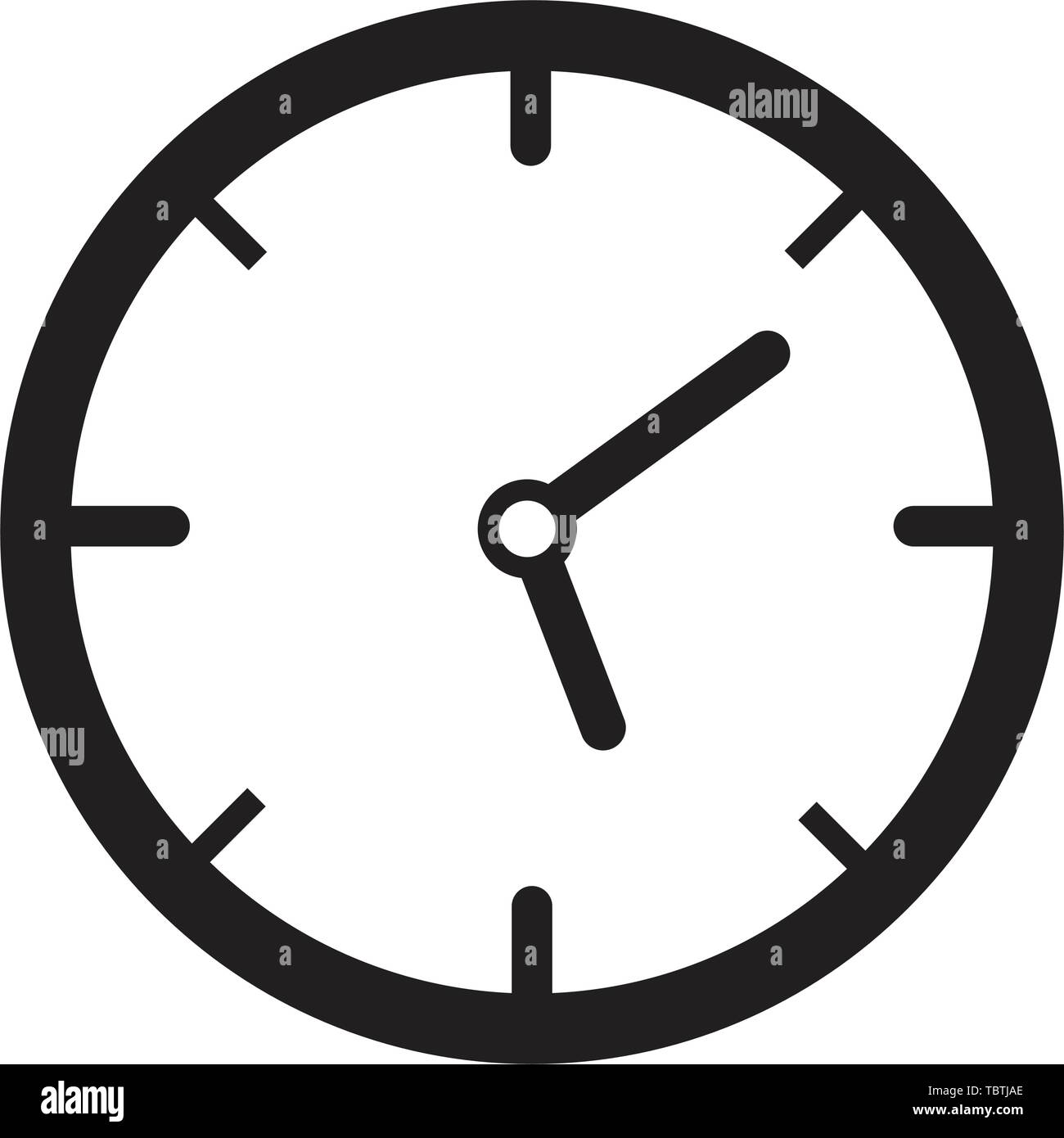 Clock icon time watch vector isolated on white Stock Vector Image & Art ...