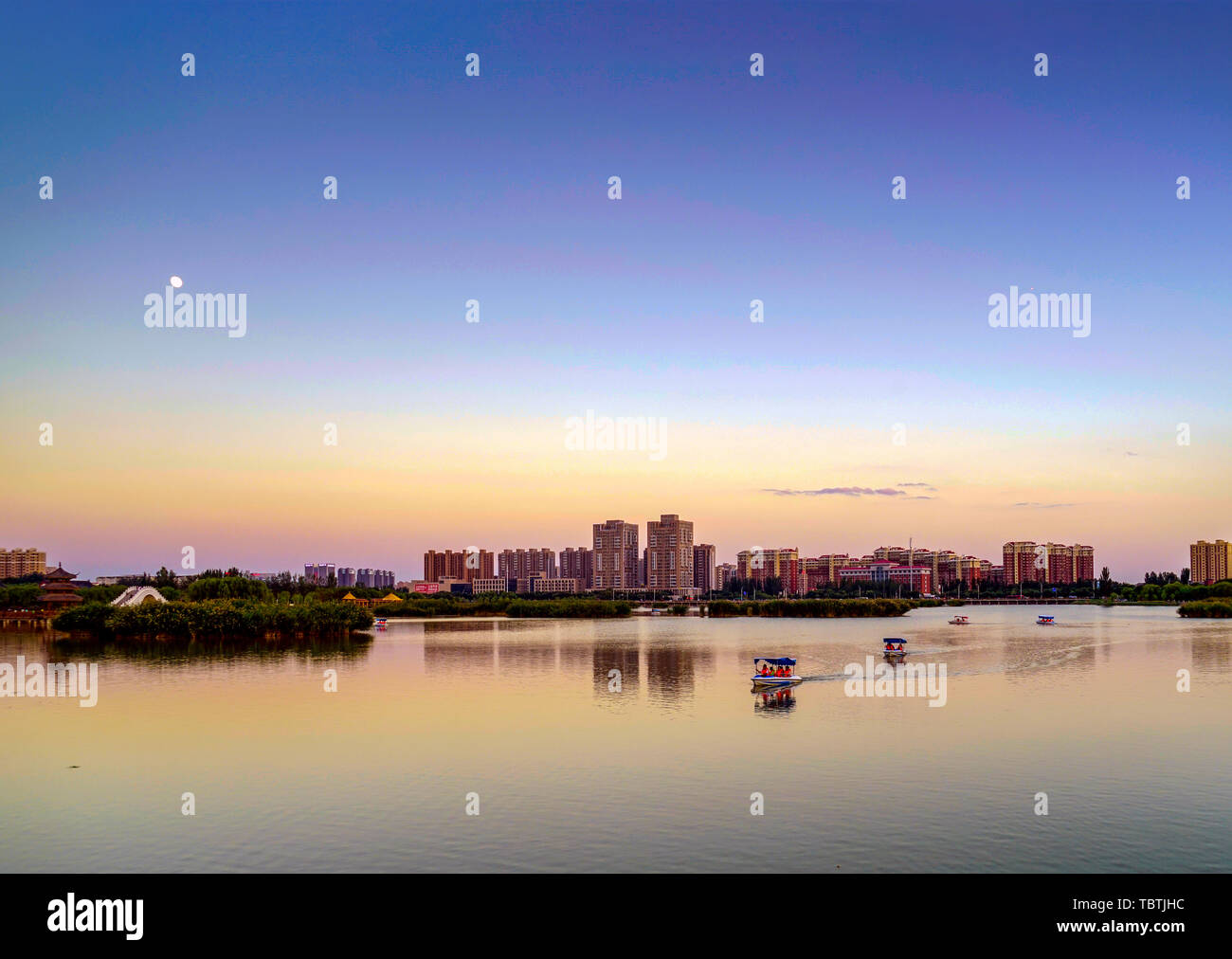 Architectural Scenery of Yinchuan City Stock Photo - Alamy