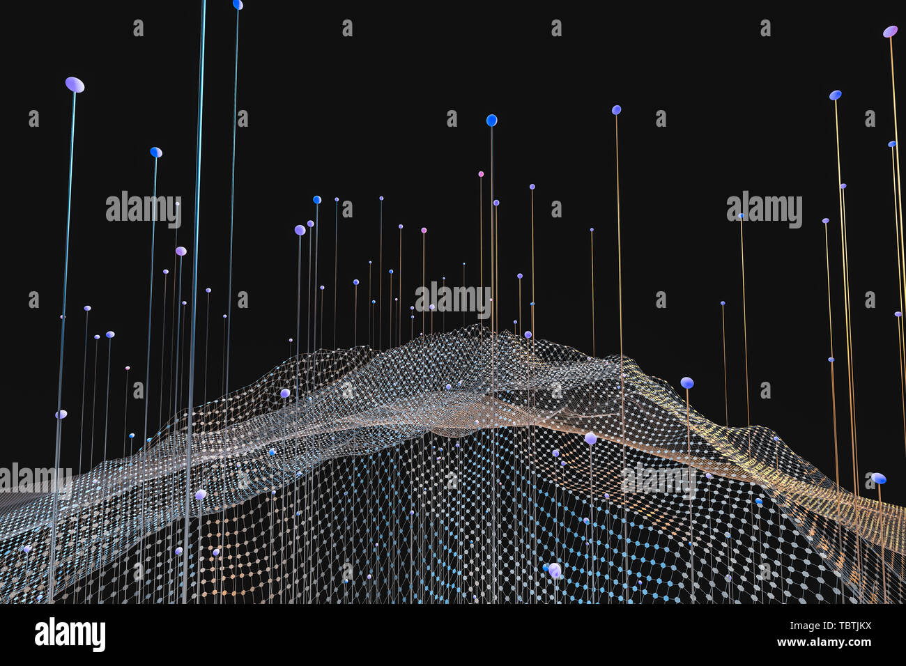 Three Dimensional Rendering Abstract Dots Variable Gradient Background 6275