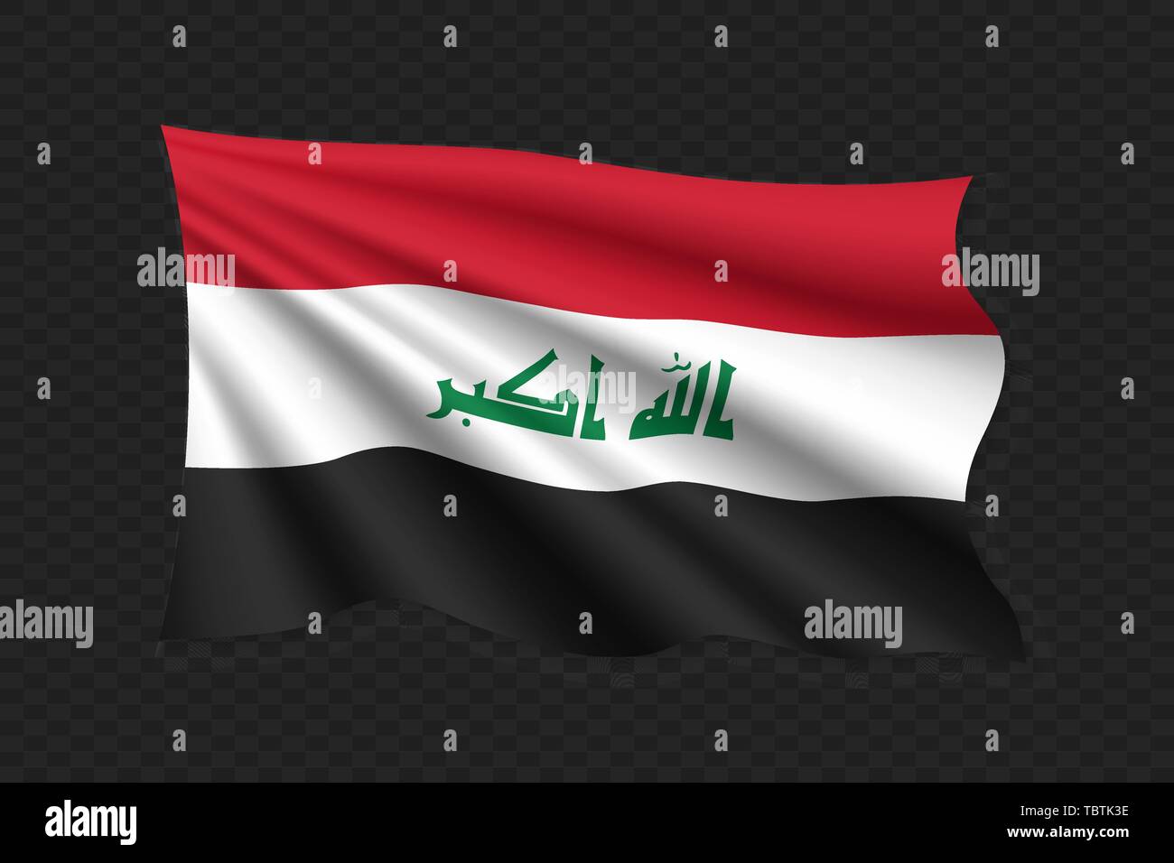 3D Waving Flag of Iraq. Vector illustration Stock Vector Image & Art ...