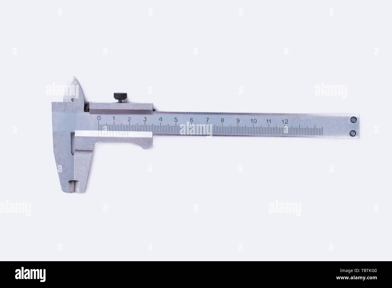 Precision measurement device. Caliper isolated on white background ...