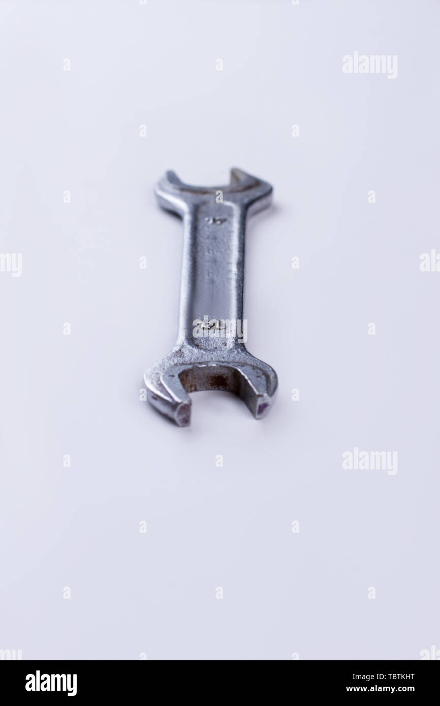 Wrench isolated on white background. Mechanic tool with clipping path ...
