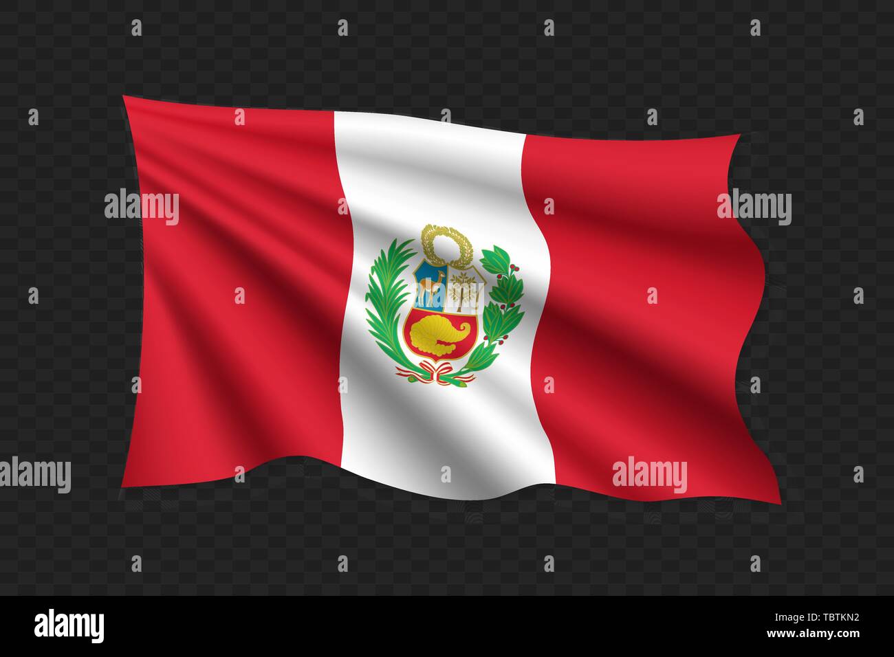 Vector flagpole with peru flag hi-res stock photography and images - Alamy