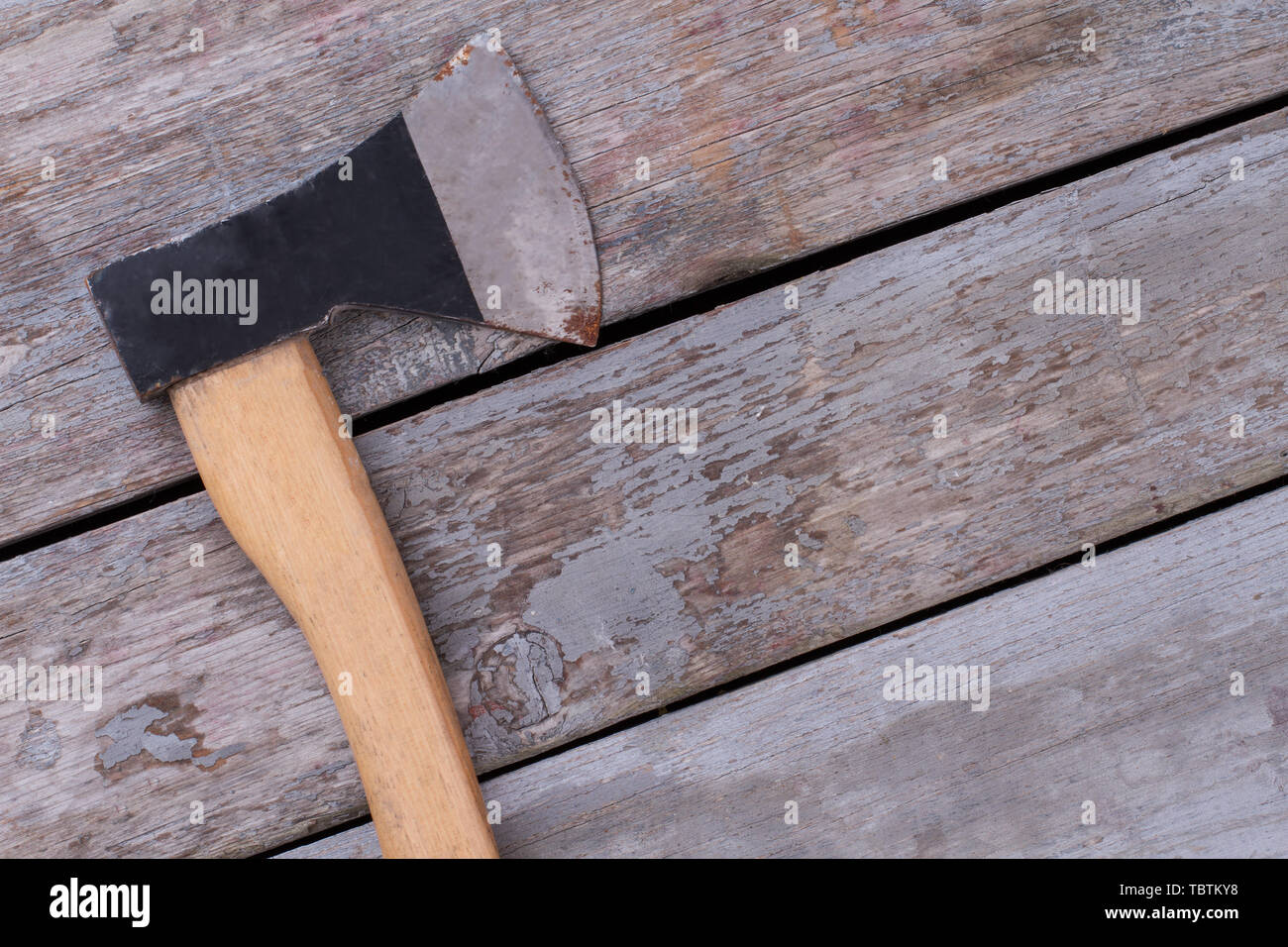 Old rustic axe wooden handle hi-res stock photography and images - Alamy
