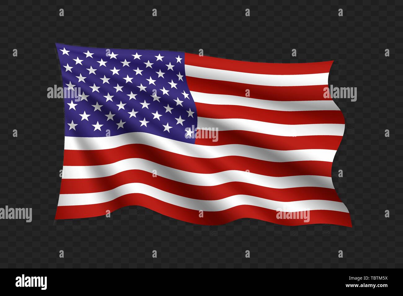 Illustration waving flag united Stock Vector Images - Alamy