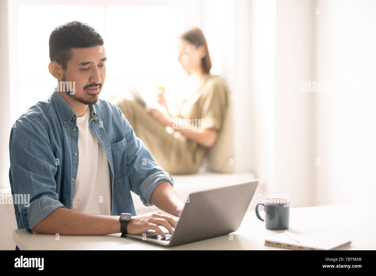 Concentrating on work Stock Photo - Alamy