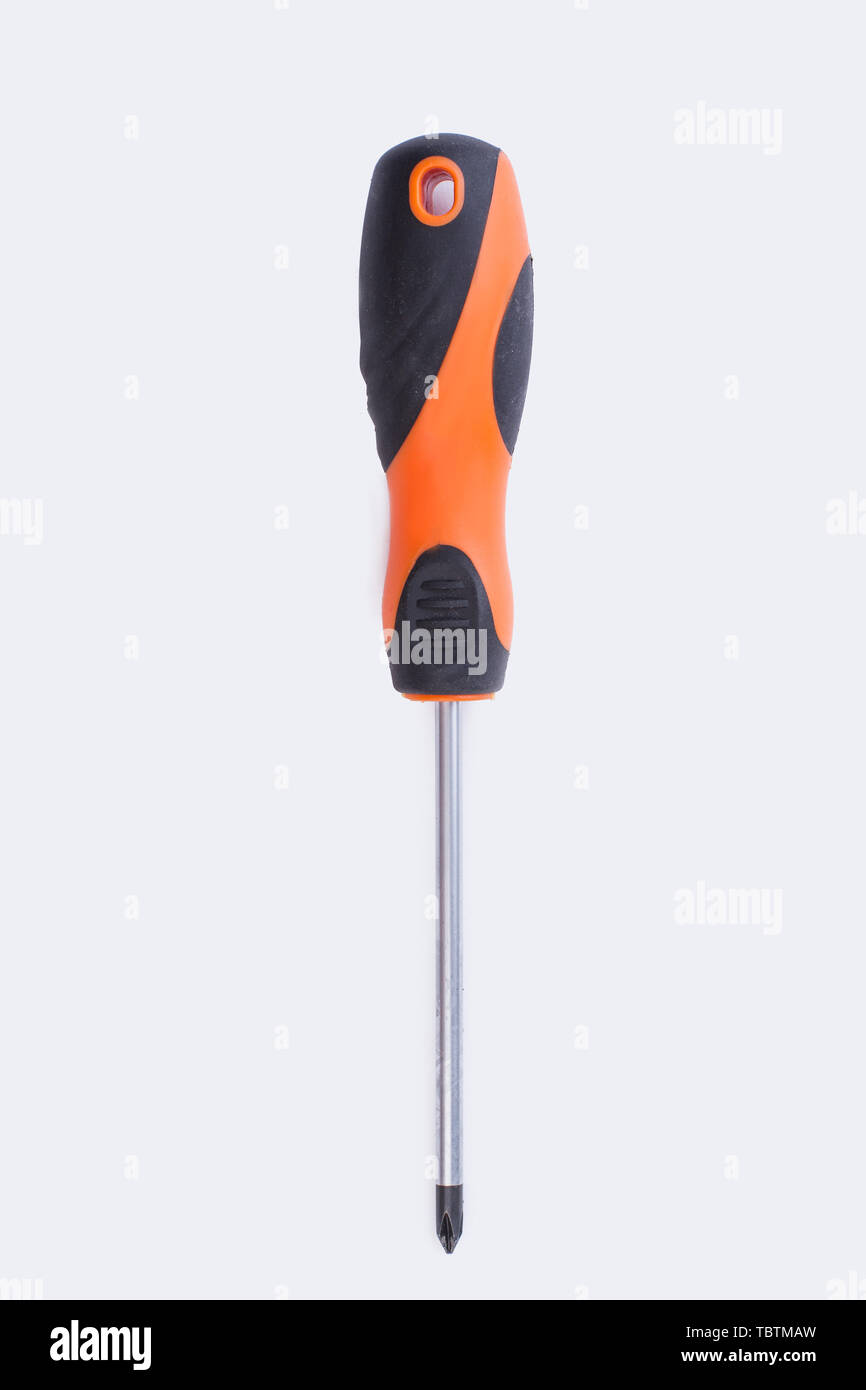Screwdriver isolated on white background. Building tool with clipping ...