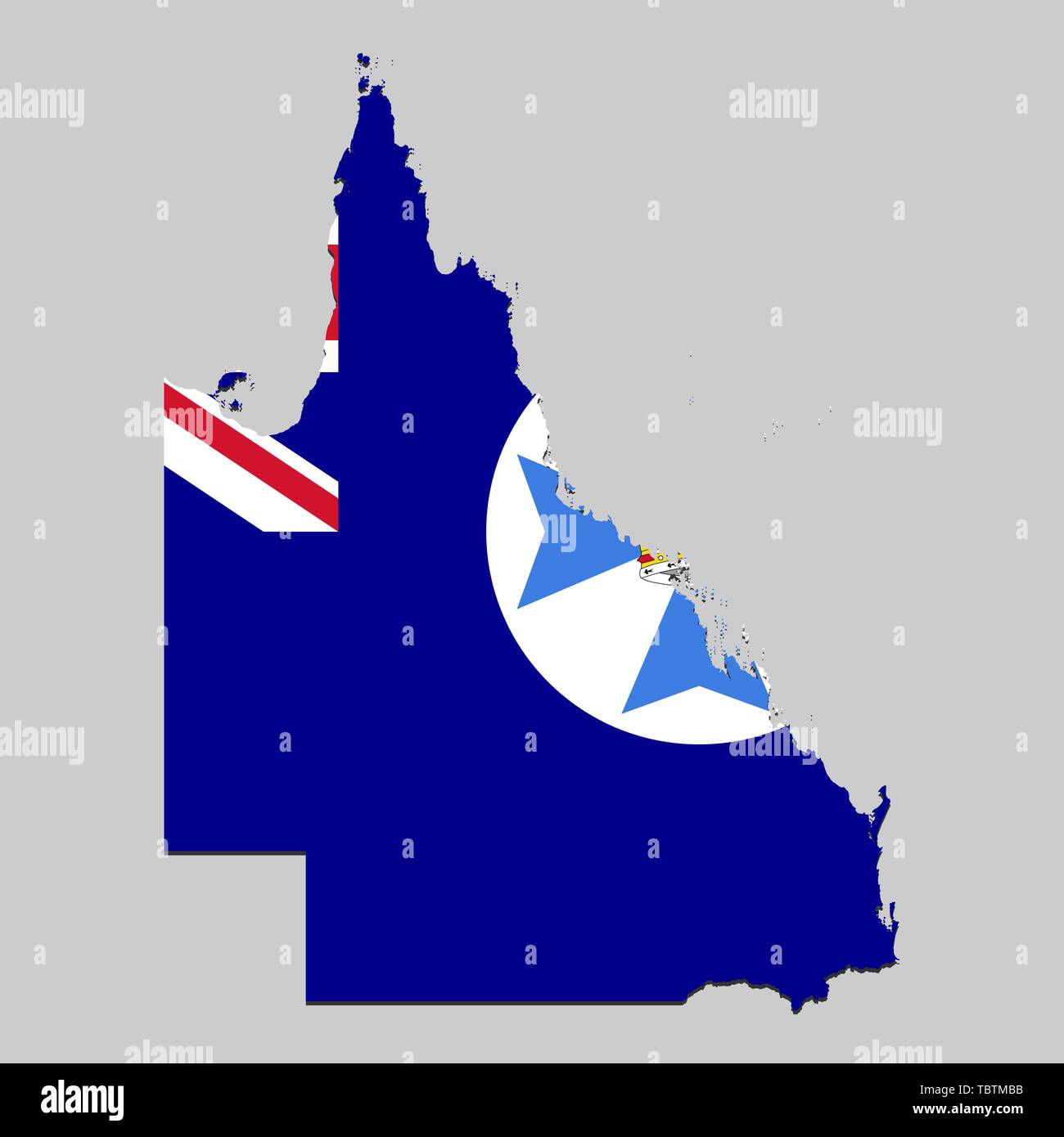 Queensland Flag Map Queensland Map Flag Stock Illustrations – 383