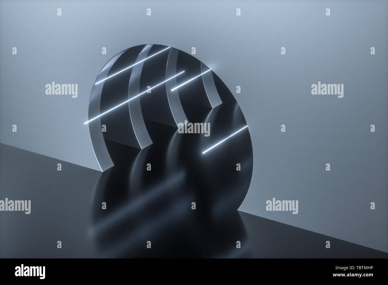 Three-dimensional rendering, curve channels with scattering luminous ...