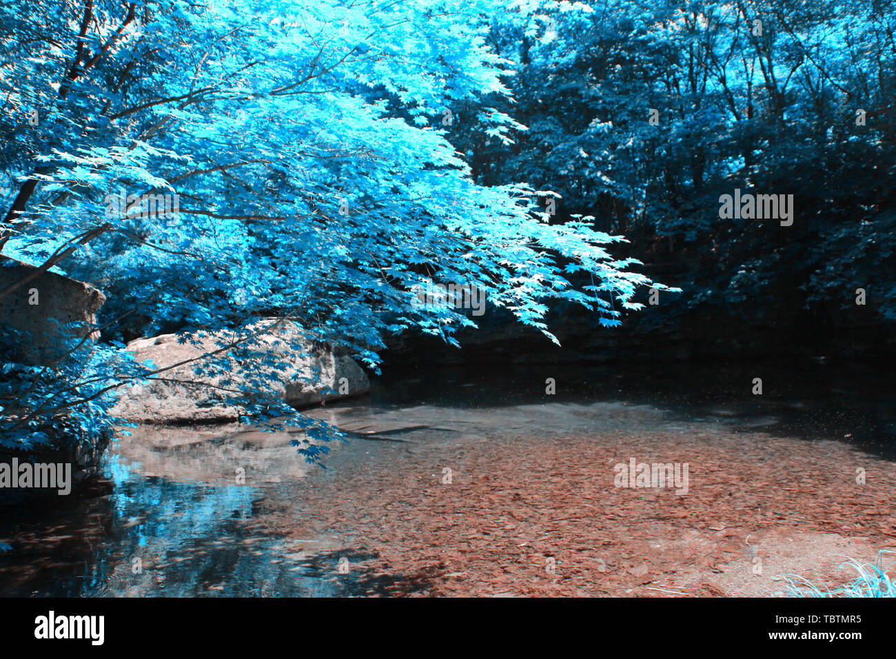 Flow water, scenery, tourism, blue Stock Photo - Alamy