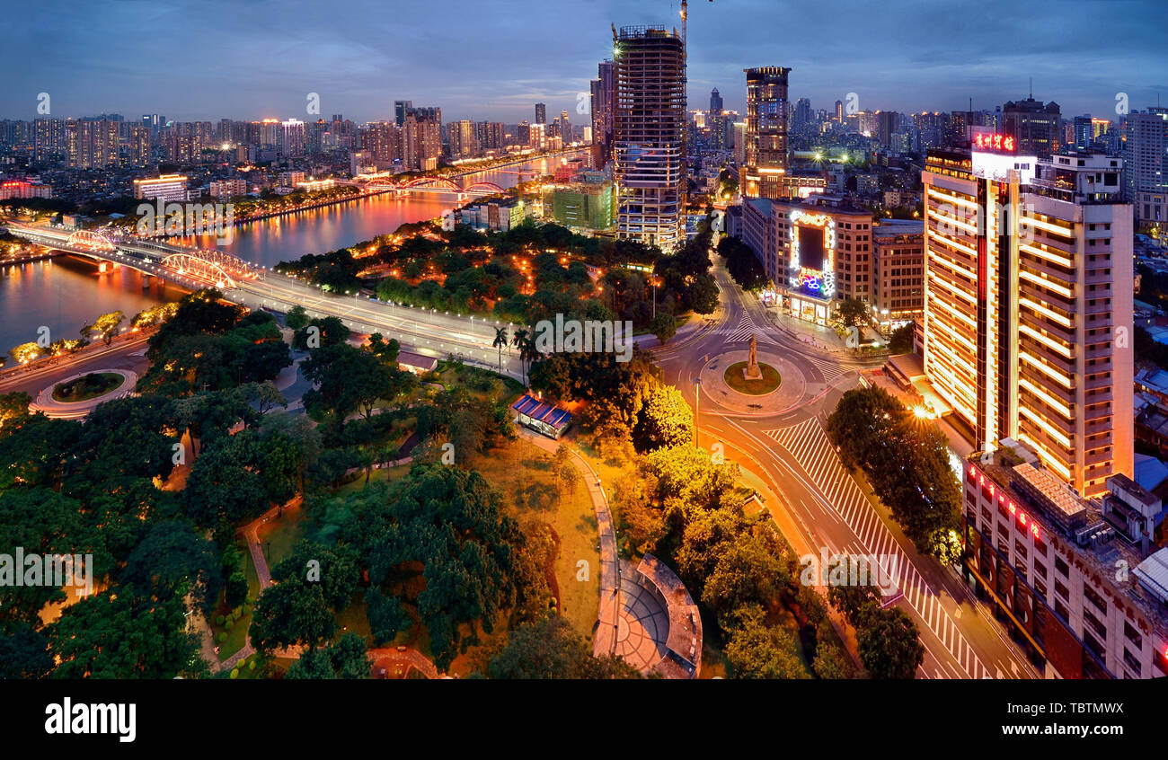 Night view of Haizhu Plaza, Guangzhou Stock Photo - Alamy