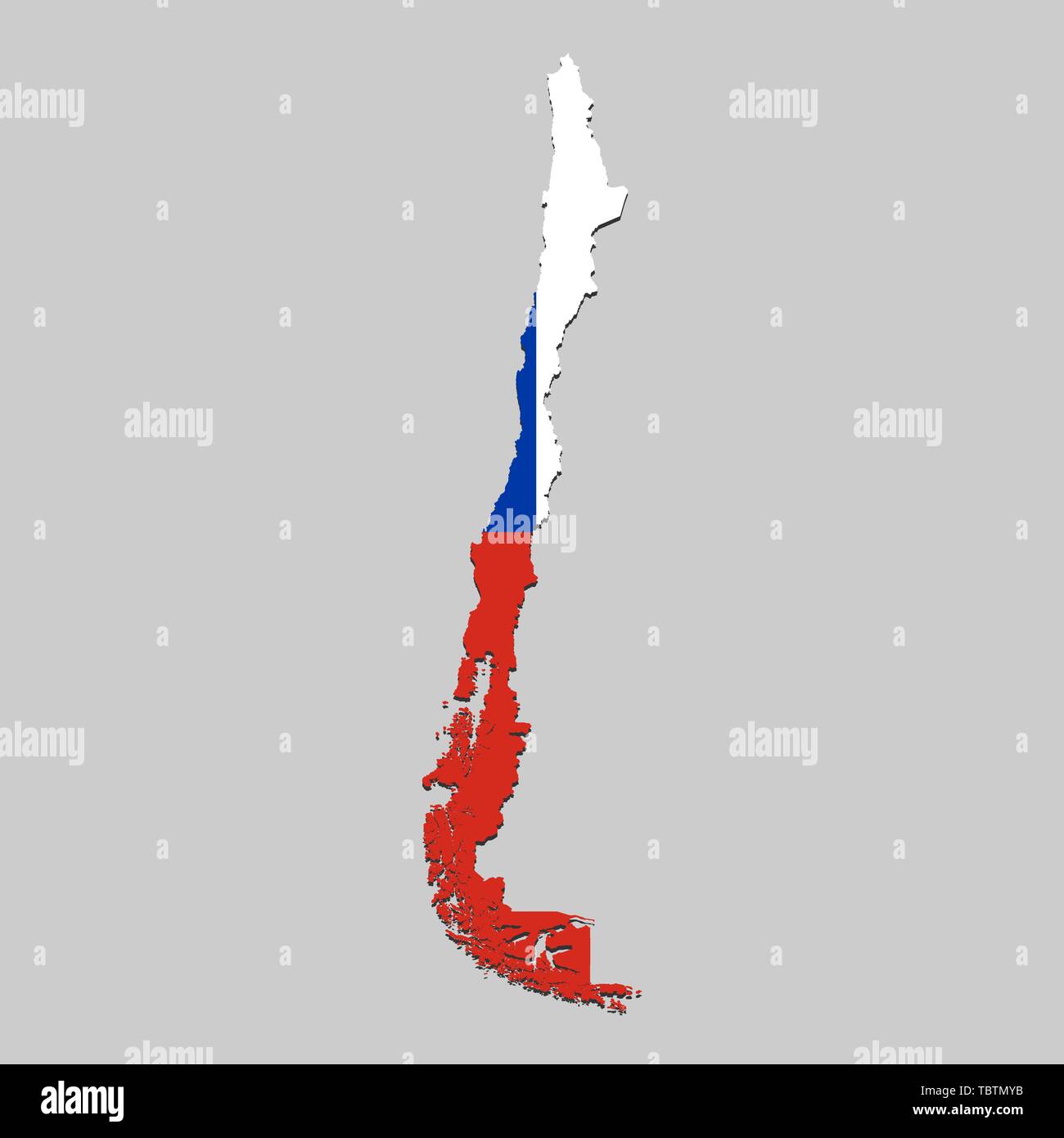 Chile Flag Map