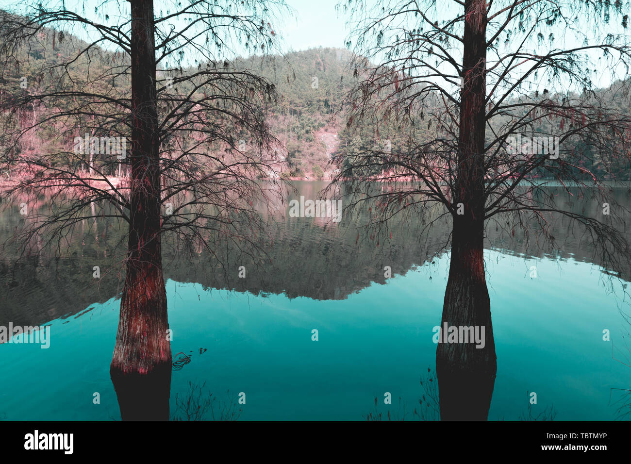 Huayan Lake, Hengshan Stock Photo - Alamy