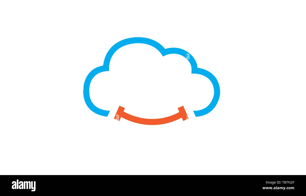 Creative Cloud Smile Logo Vector Symbol Design Illustration Stock ...