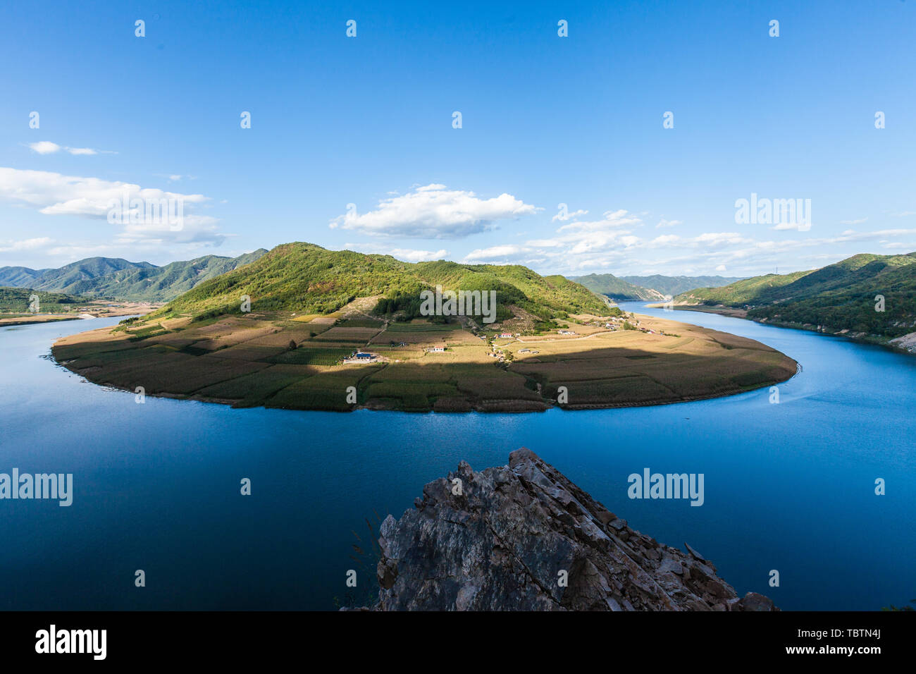 Landscape and landscape scenery of the Kuandian Hunjiang River in ...
