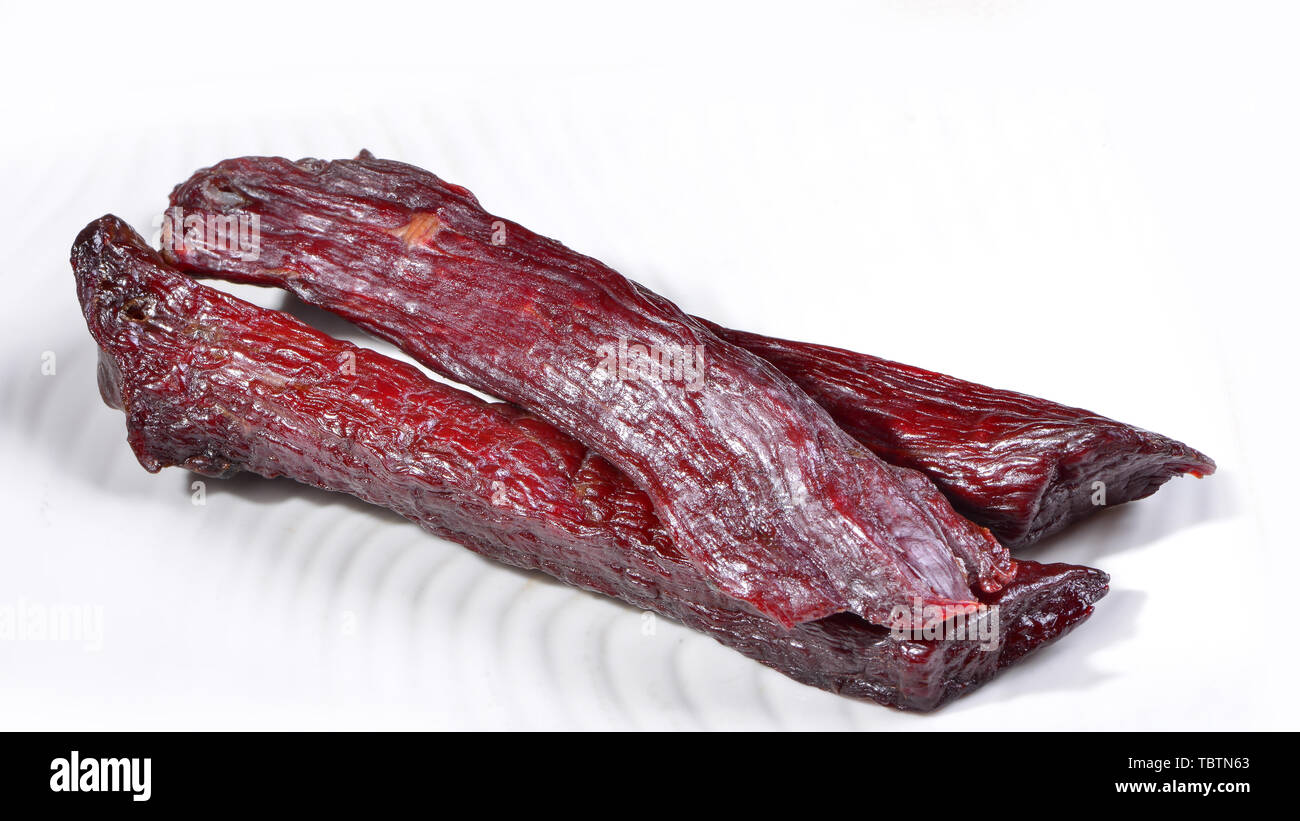 Air-dried hand-torn beef HD picture Stock Photo - Alamy