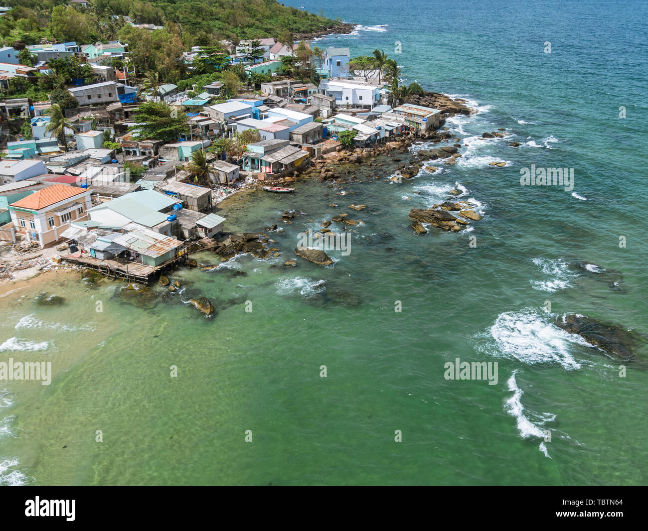 Phu Quoc island from drone. Kien Giang, Vietnam, Vietnamese seaside ...