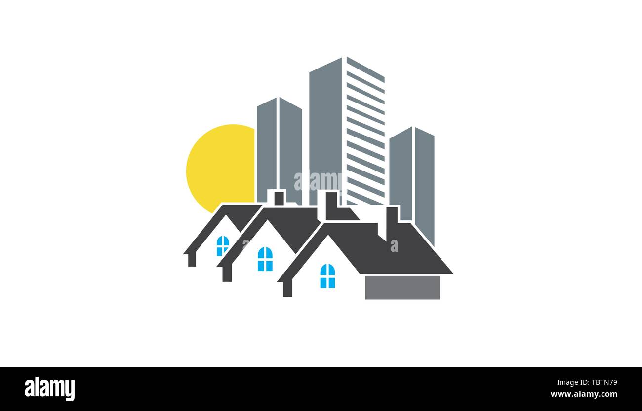 Real Estate Logo Symbol Design Illustration Stock Vector Image & Art ...