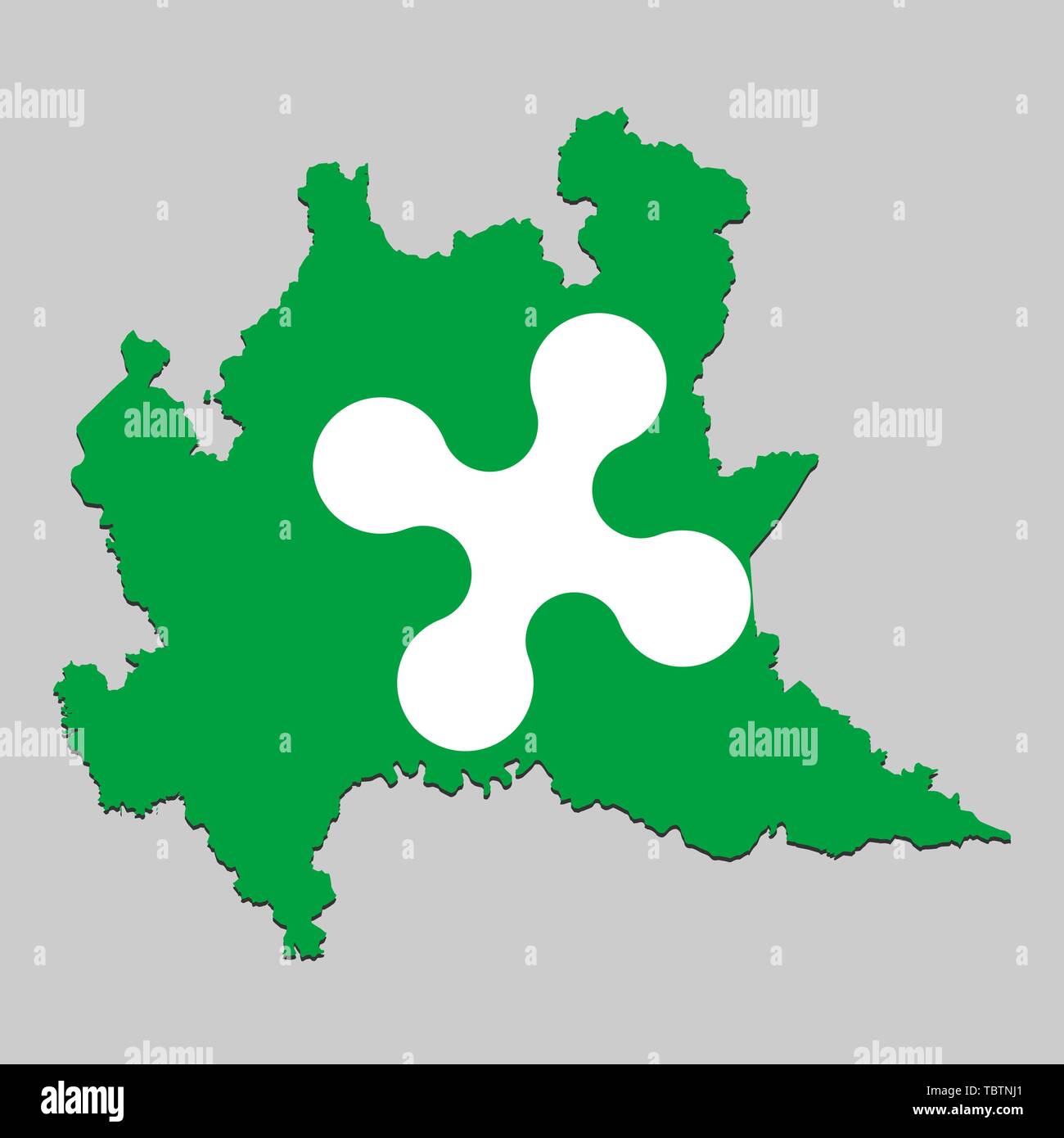 Map of Lombardy is a state Italy with flag. Vector Illustration Stock ...