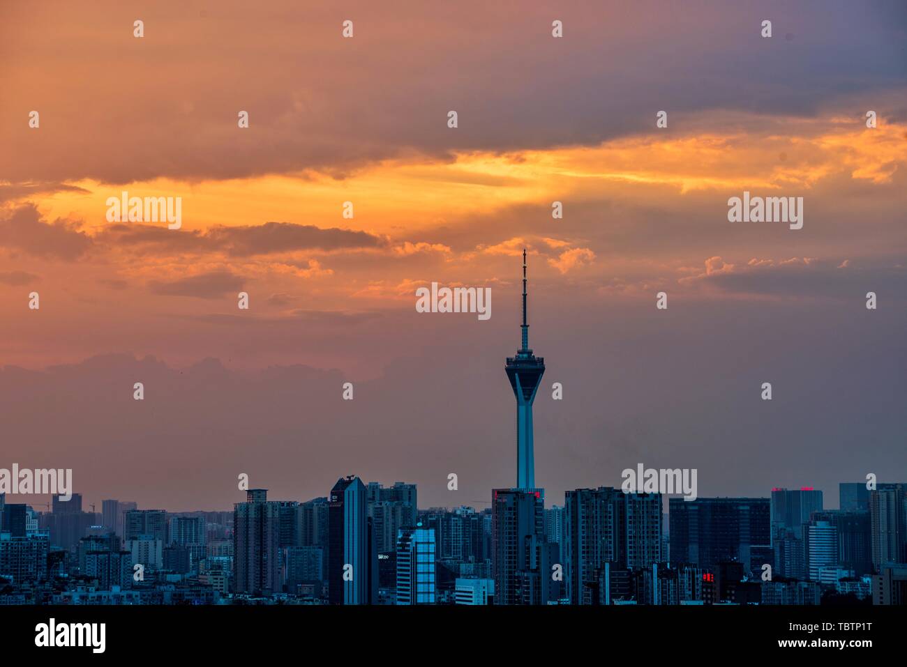 Chengdu city scenery picture Stock Photo - Alamy