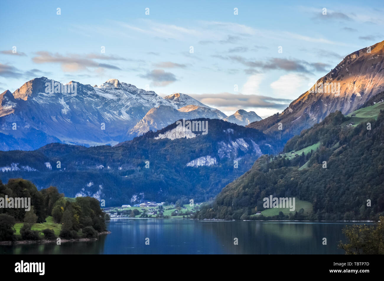 Swiss Interlaken Jungfrau Snow Mountain Scenery Stock Photo - Alamy