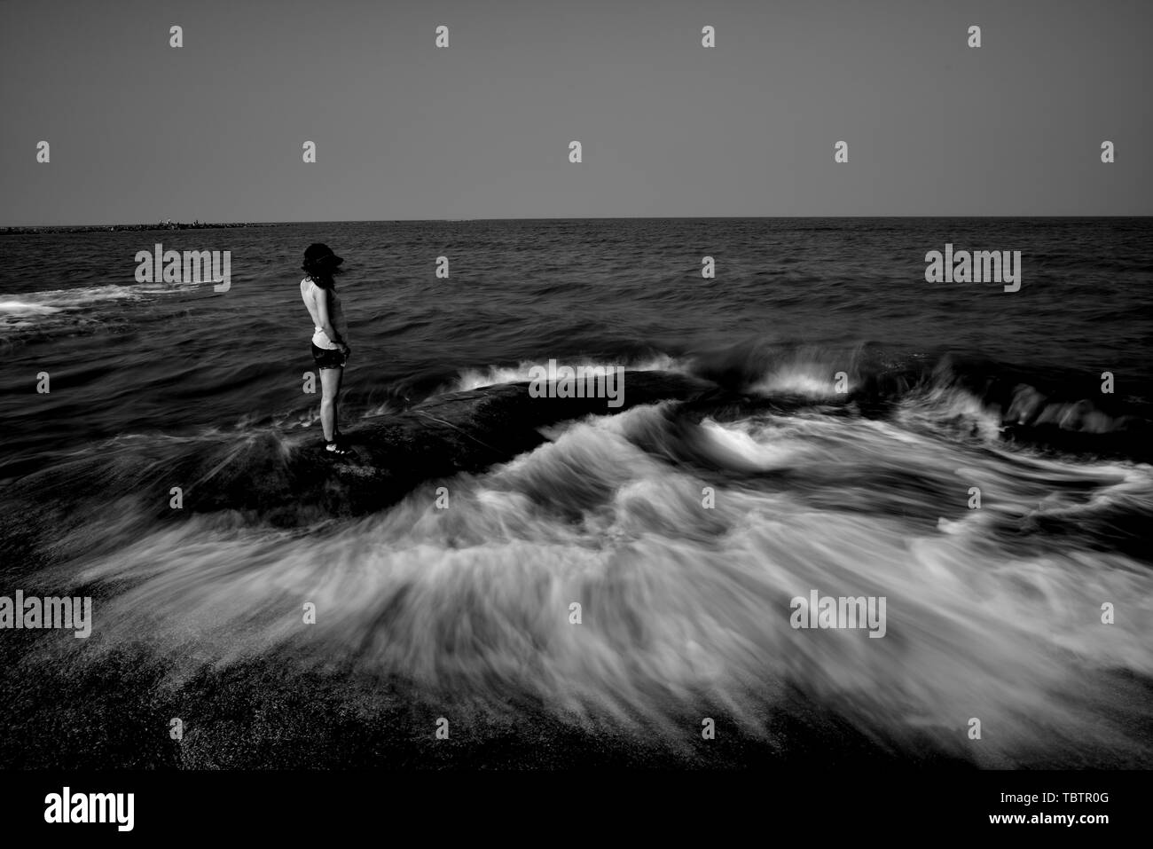 Our lady rocks Black and White Stock Photos & Images - Alamy