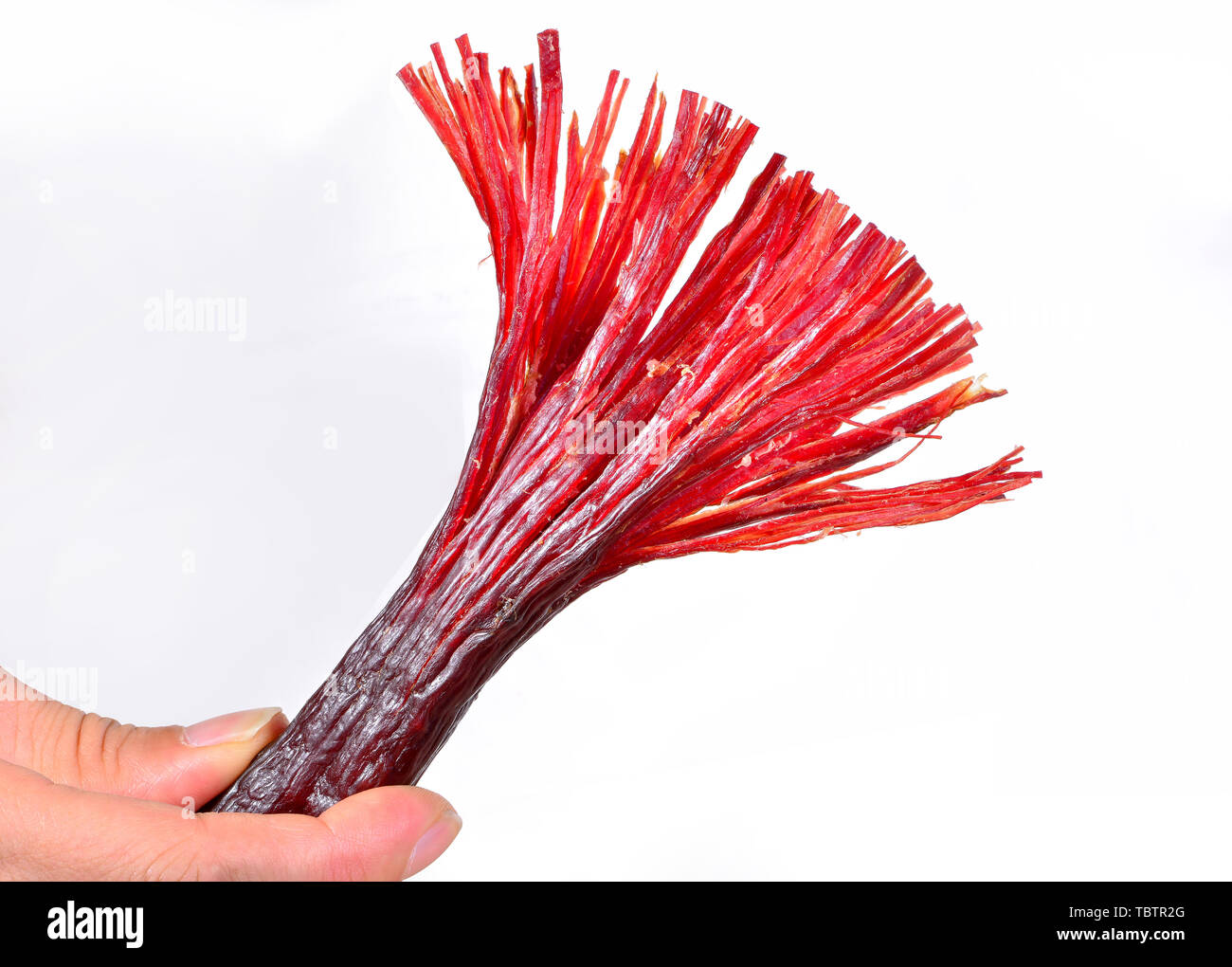 Air-dried hand-torn beef HD picture Stock Photo - Alamy