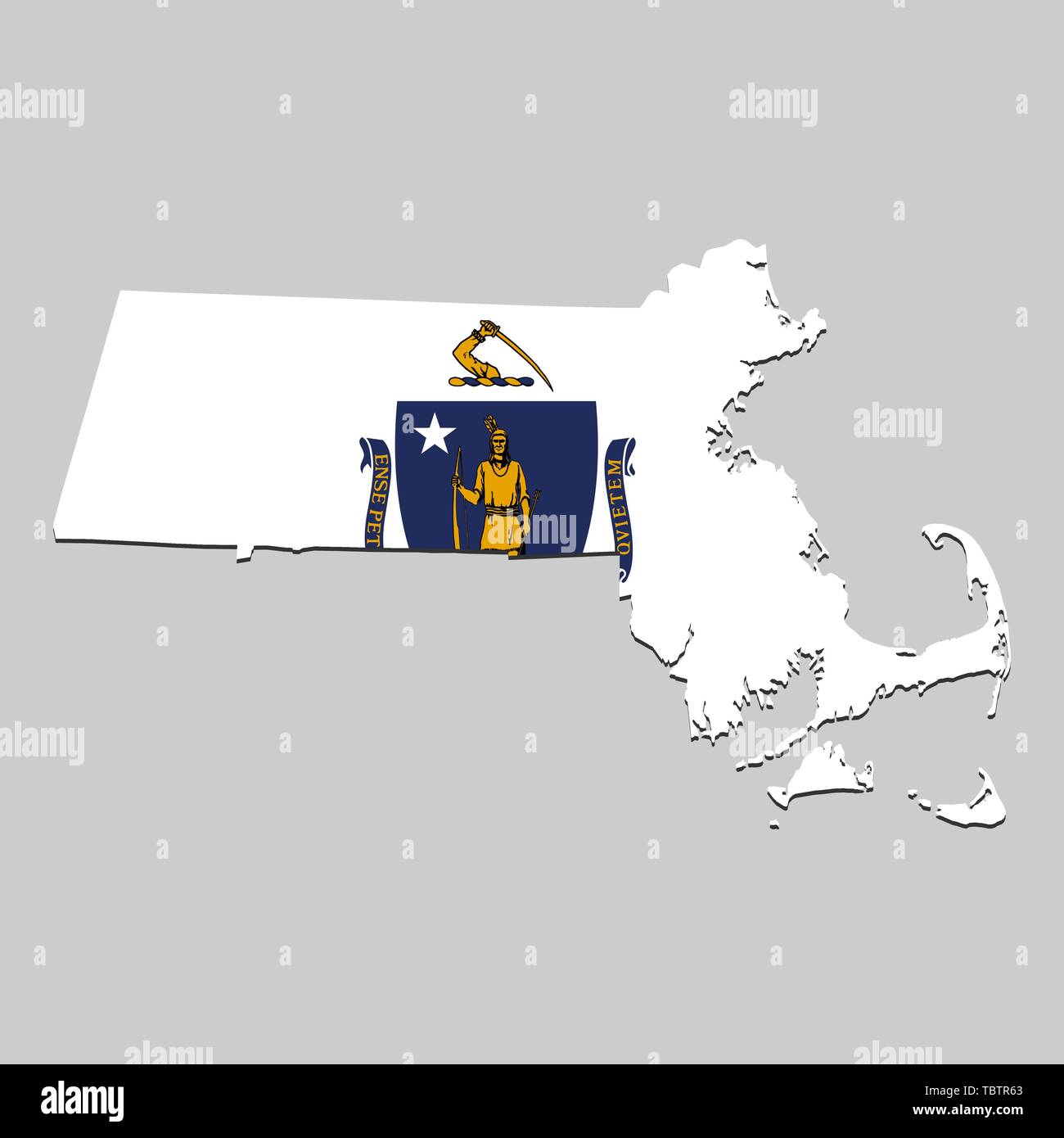 Map of massachusetts Stock Vector Images - Alamy