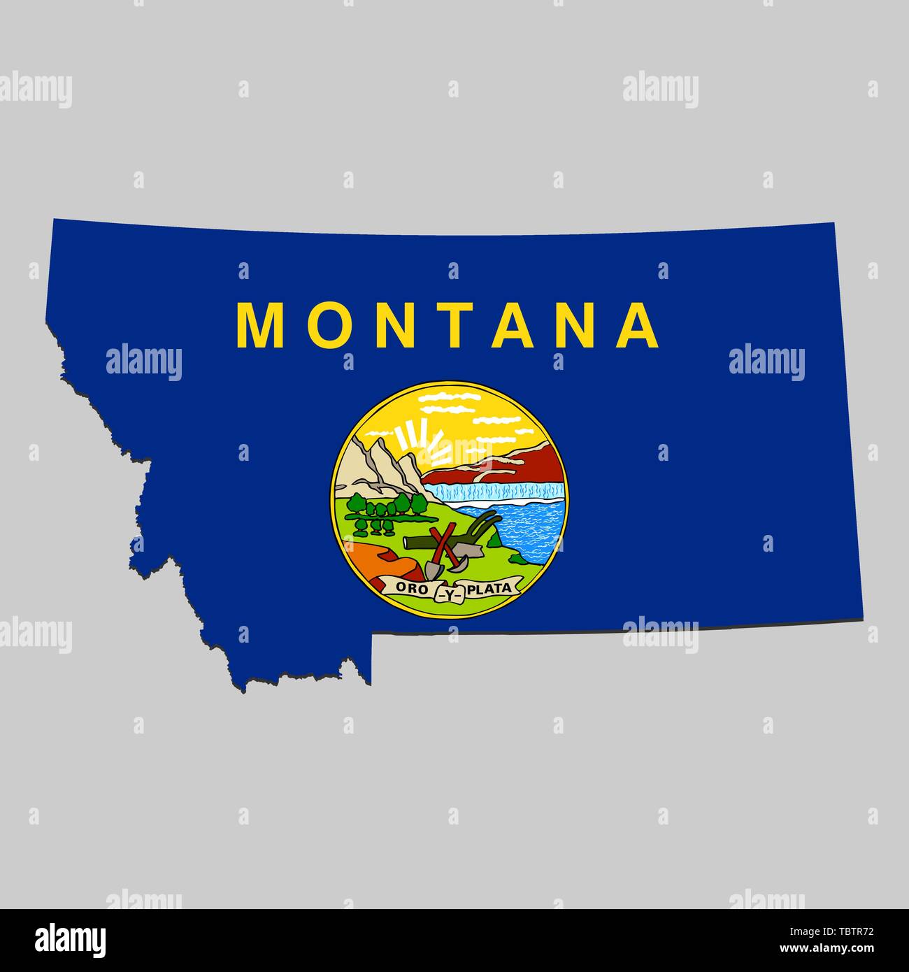 Map of montana hi-res stock photography and images - Alamy