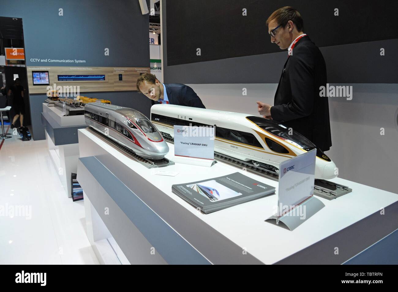 CRRC China Railway stand at the RailTex Railway industry exhibition ...