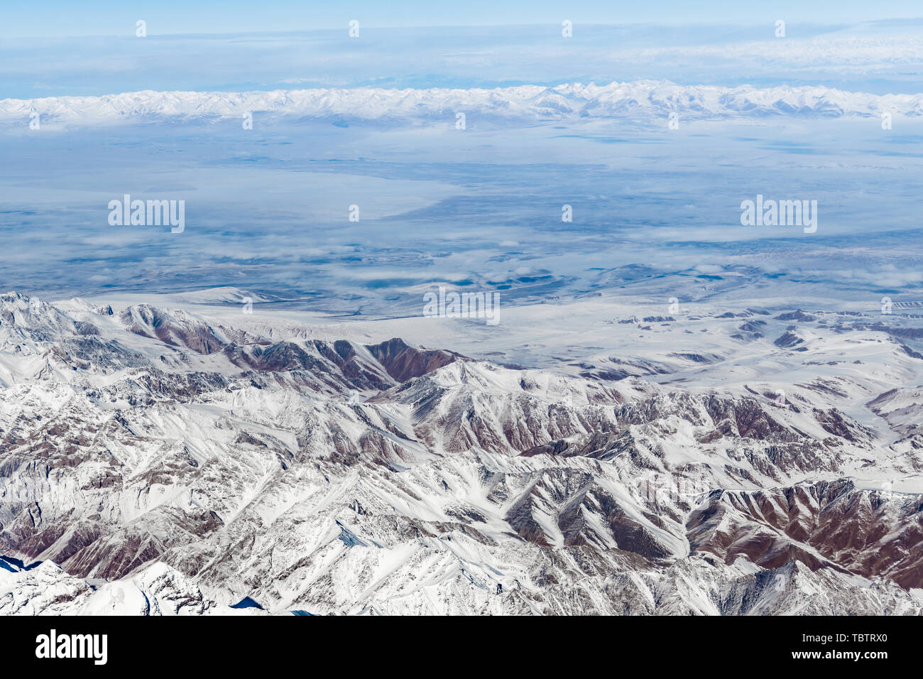 Aerial photography winding mountains plateau hi-res stock photography ...