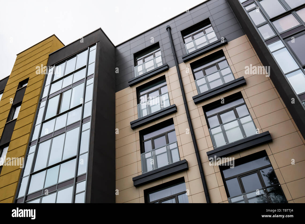 the facade of the modern building bottom view Stock Photo - Alamy