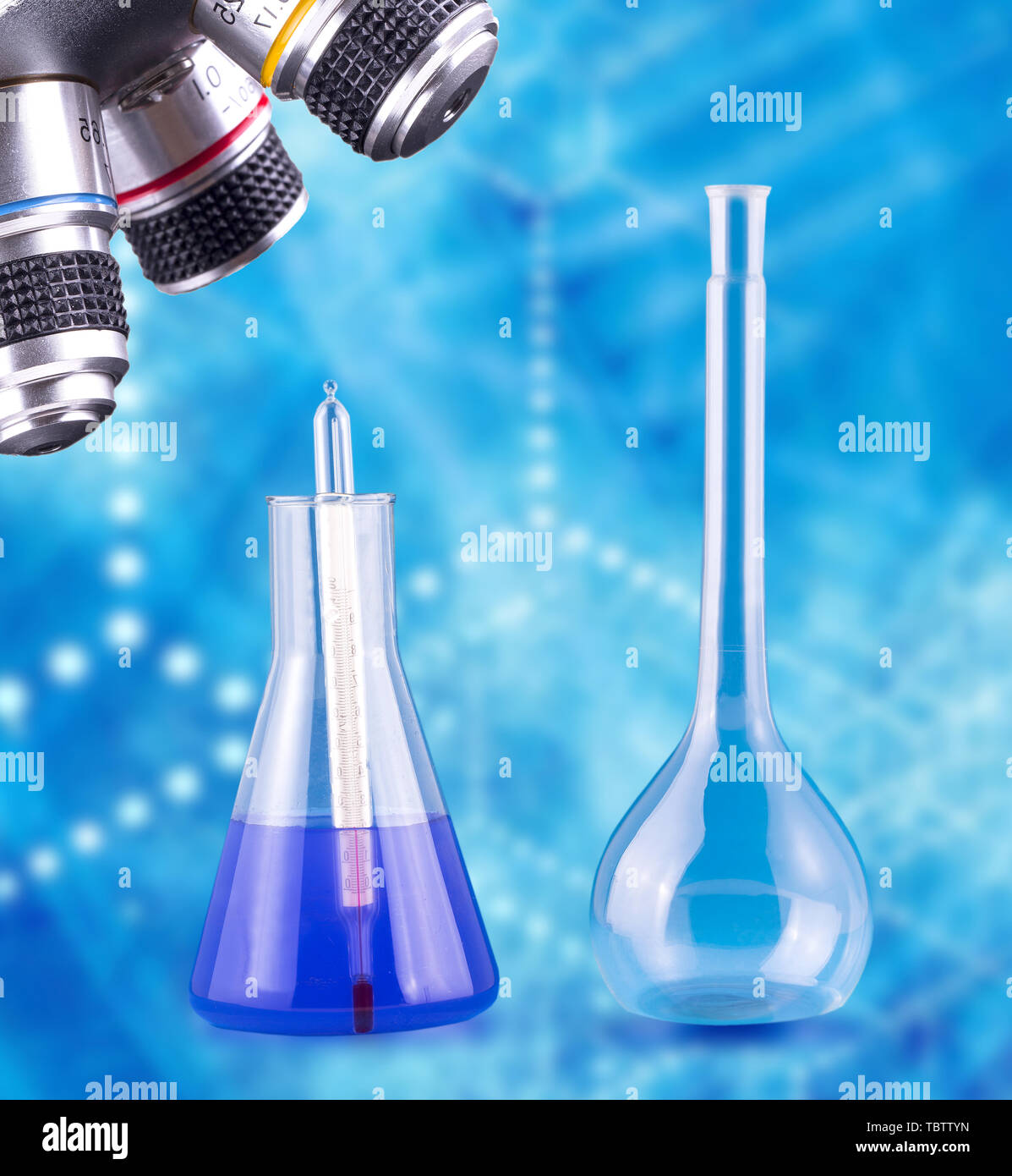 Glass Beaker Test Tube Thermometer High Resolution Stock Photography ...