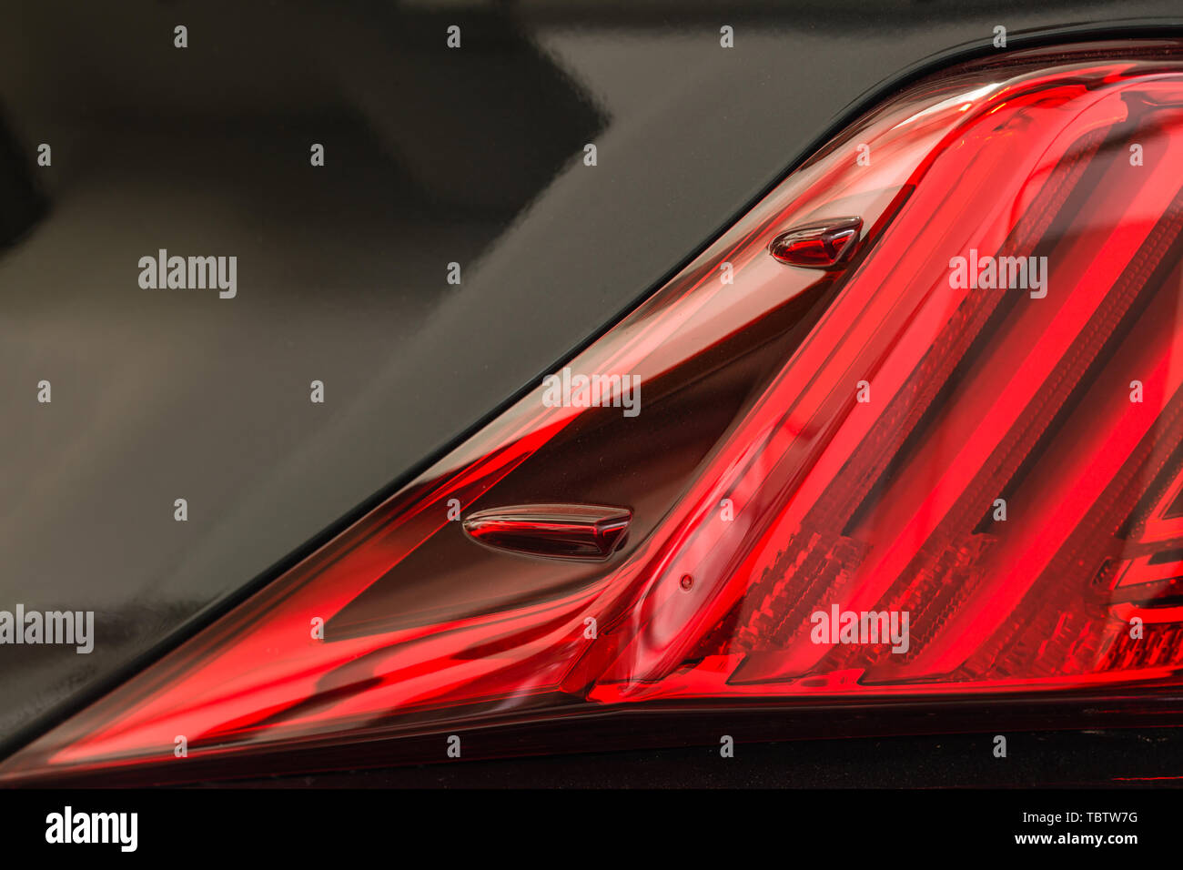 car rear red color light closeup Stock Photo - Alamy